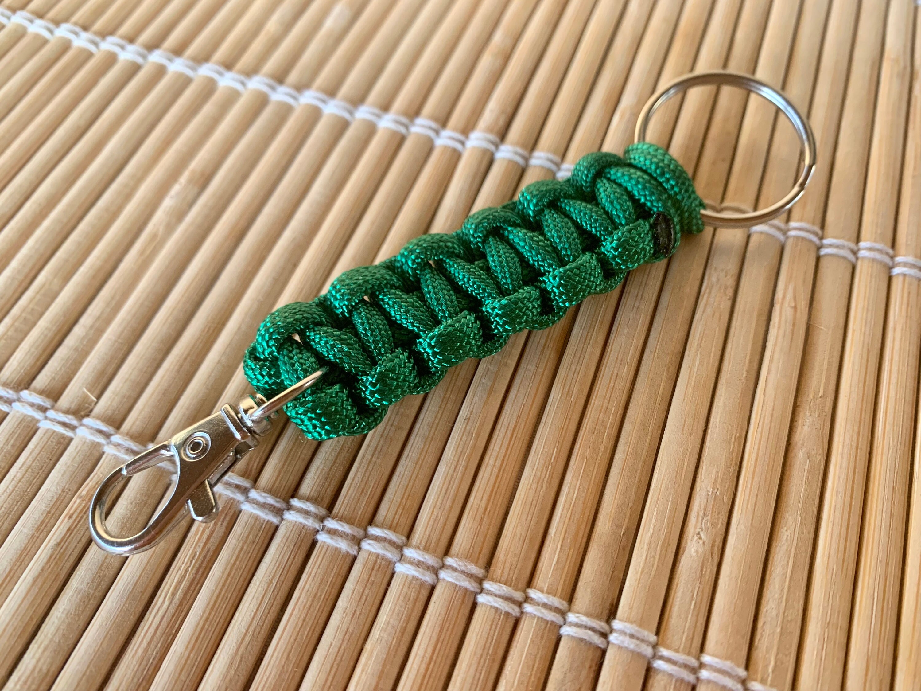 Double Sided Paracord Cobra Knot Key Fob for Outdoor People Climber ...