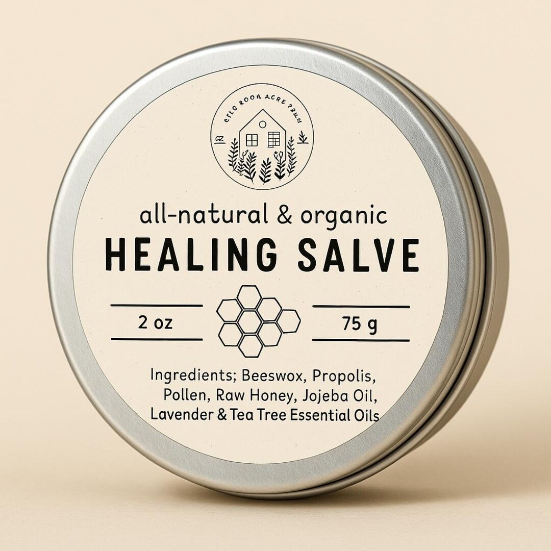 Propolis Healing Salve: Natural Beeswax Skin Balm, Tea Tree Oil (2 Oz ...