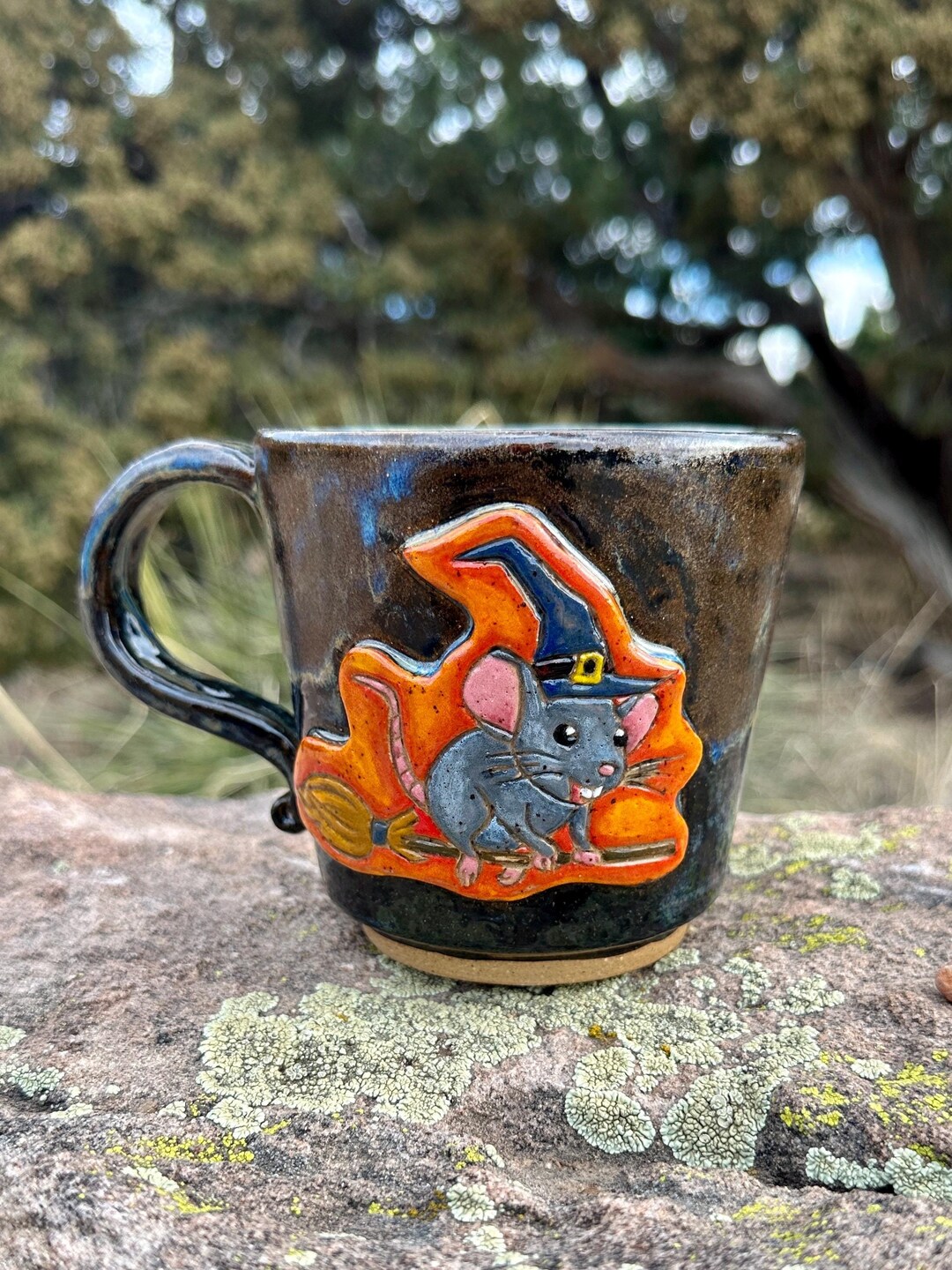 Adorable Witch Mouse Mug - Magic Hour: 3D Hand Painted Spooky Ceramic ...