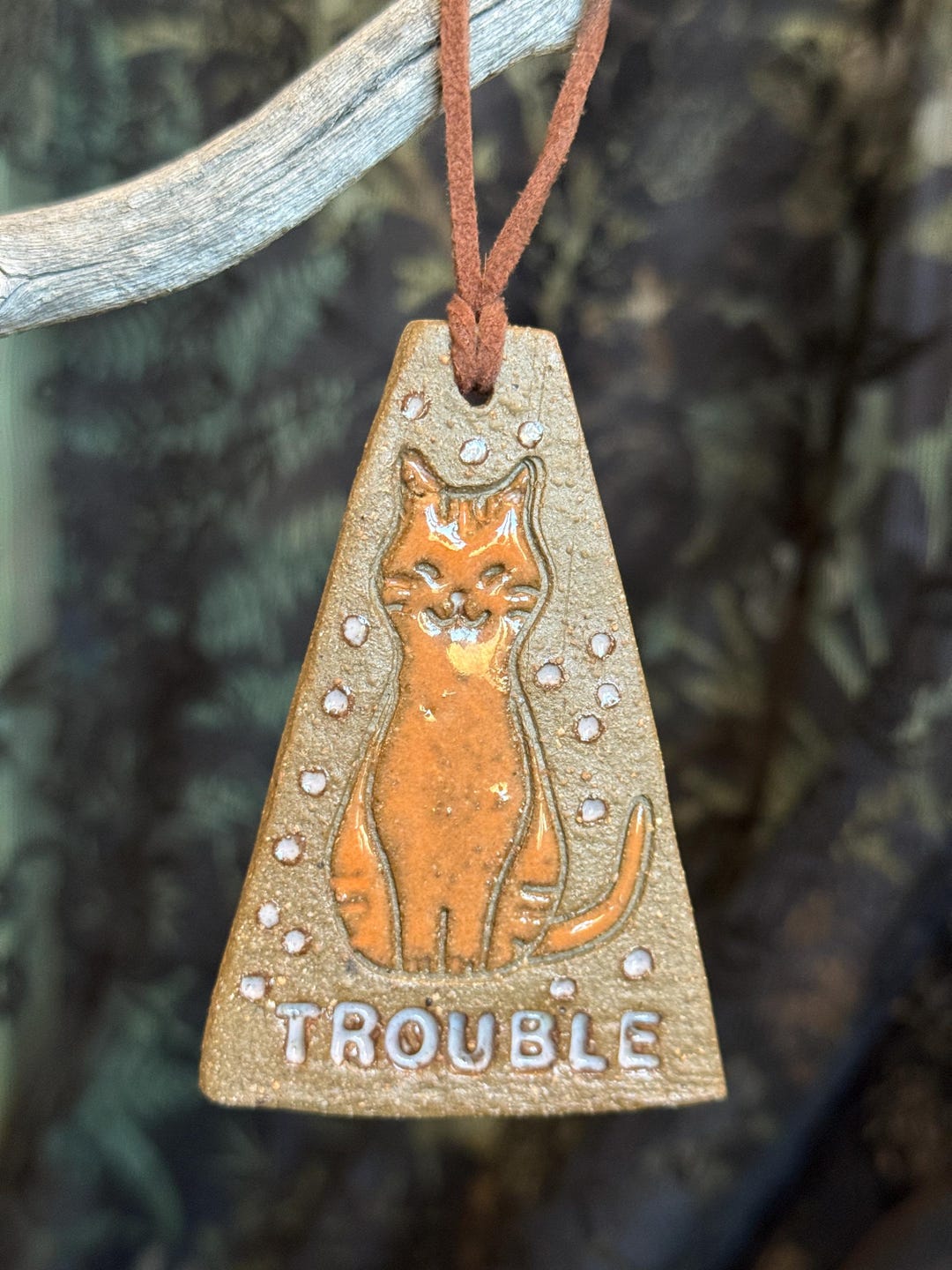 Ceramic Cat Ornament – Handmade Sassy Feline Wall Decor - Etsy