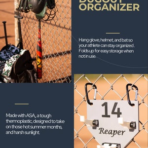 Customizable Baseball Dugout Organizer - 3D Printed, Team Gift - Etsy