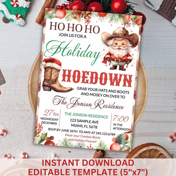 Christmas Hoedown Invitation - Etsy