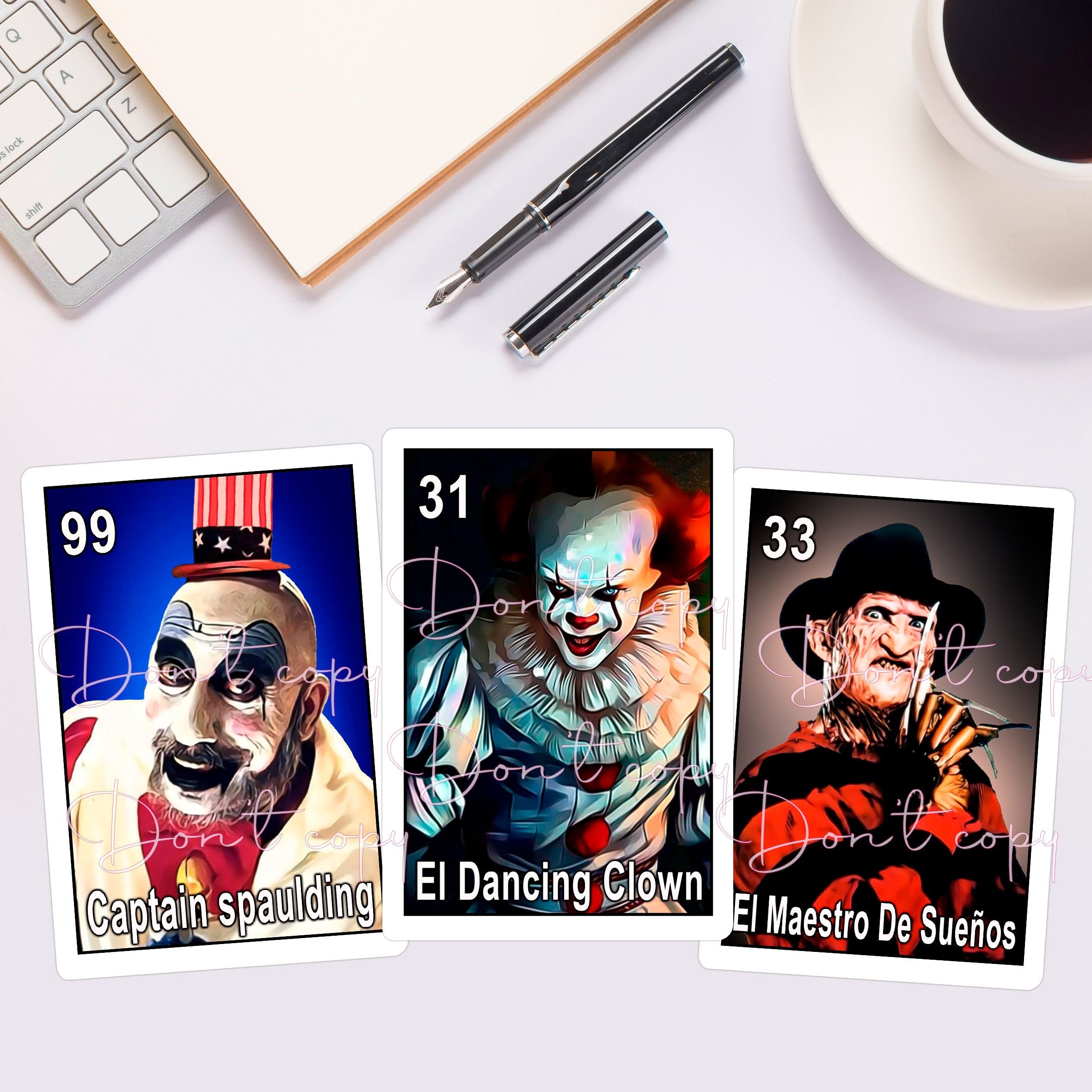 Halloween Loteria Card PNG Digital Download File, Sublimation Mexican ...