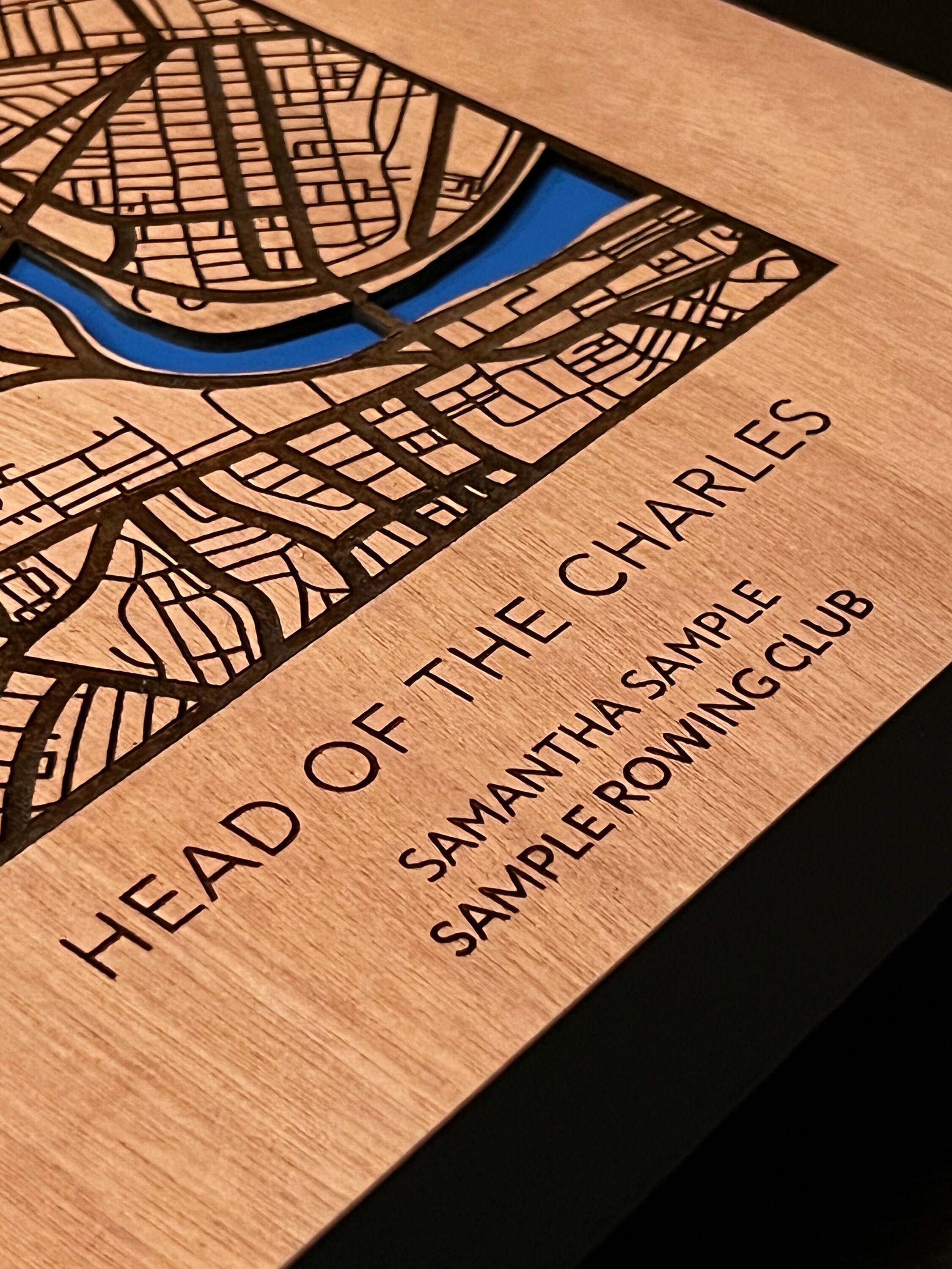 Charles River 3D Wood Map With Rower and Rowing Teams Personalized - Etsy