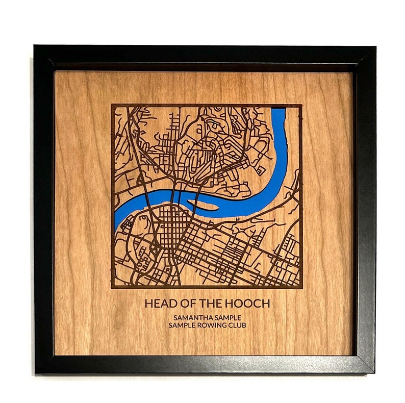 Head of the Hooch Regatta 3D Wood Map With Rower and Rowing - Etsy
