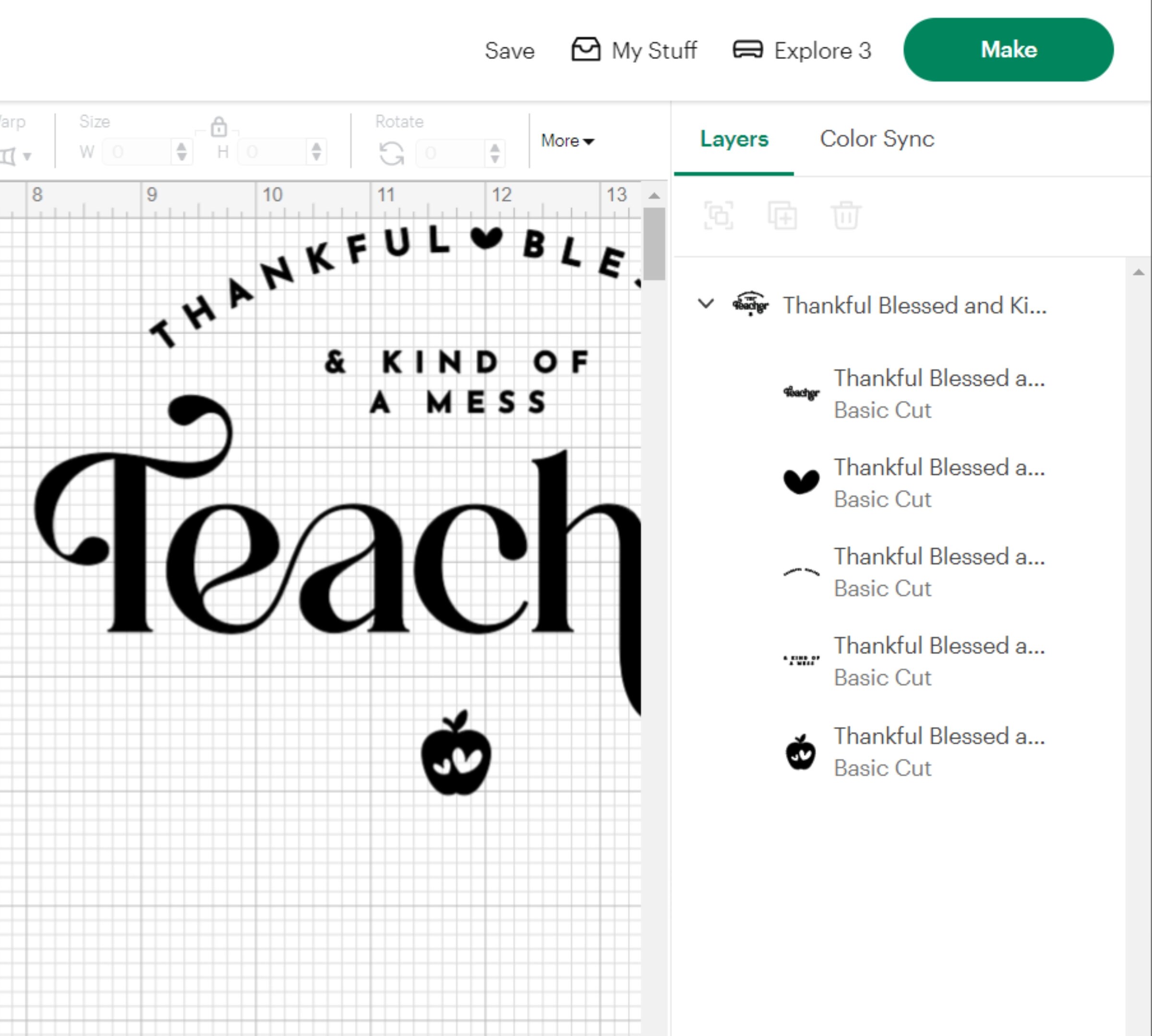 Fall Teacher Svg Thankful Blessed Kind of a Mess Teacher - Etsy