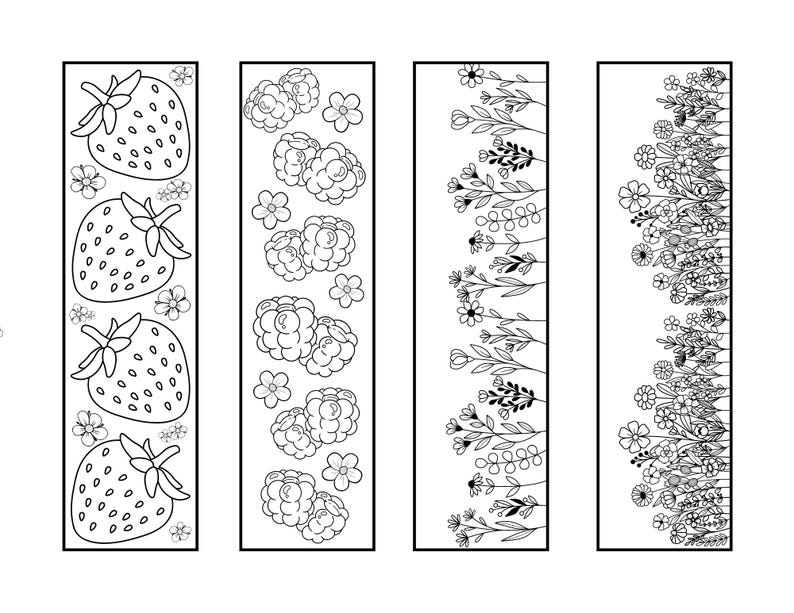 Coloring Bookmarks - Print and Color! - Etsy