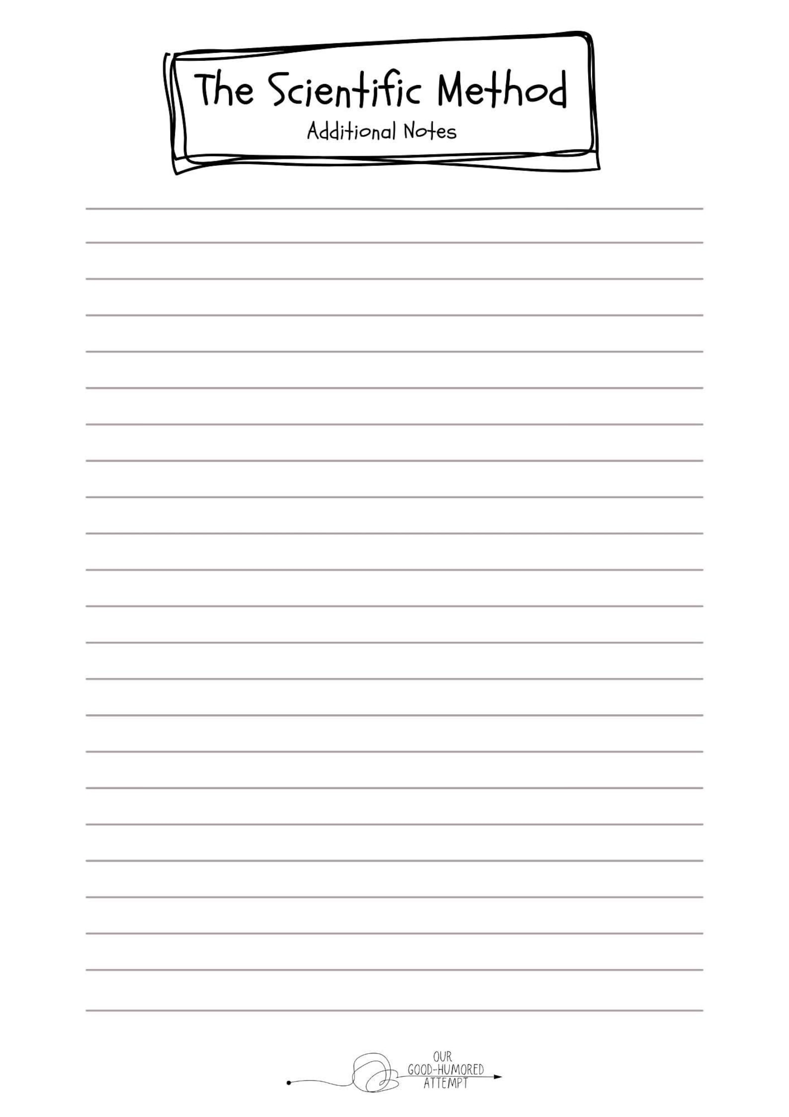 Scientific Method Worksheet - Etsy