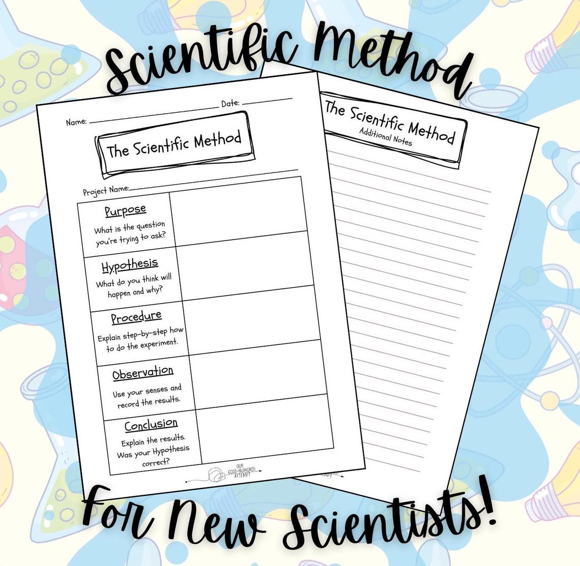 Scientific Method Worksheet - Etsy