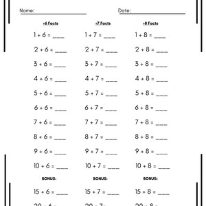 Addition Practice Pages - Etsy