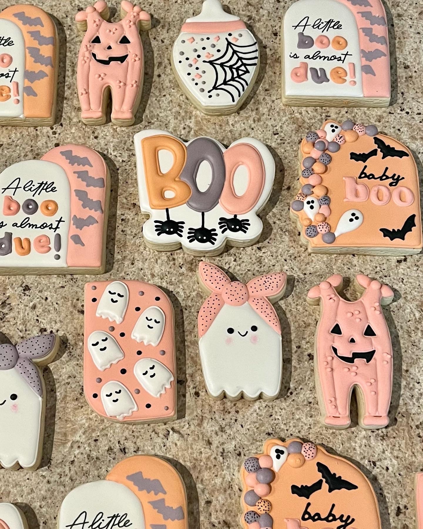 Halloween Baby Shower Cookies: 'A Little Boo is Almost Due' Theme - Etsy