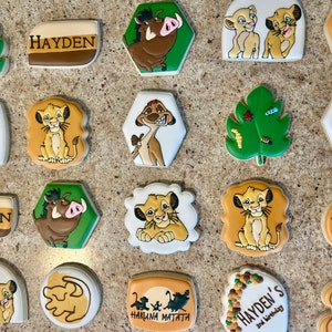 Lion King Birthday Cookies: Custom Name & Number - Etsy