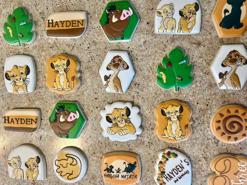 Lion King Cookies/ Lion King Birthday Cookies/ Birthday Cookies ...