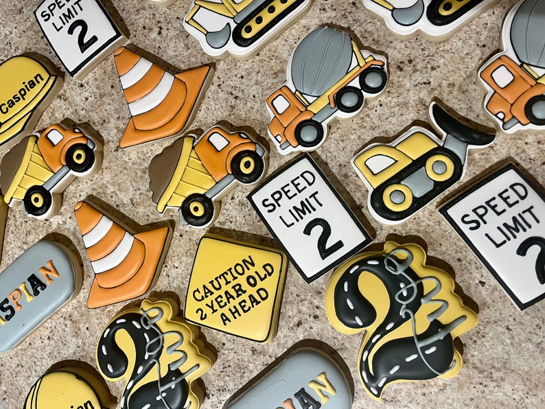 Construction Birthday Cookies: Construction Party Favors - Etsy