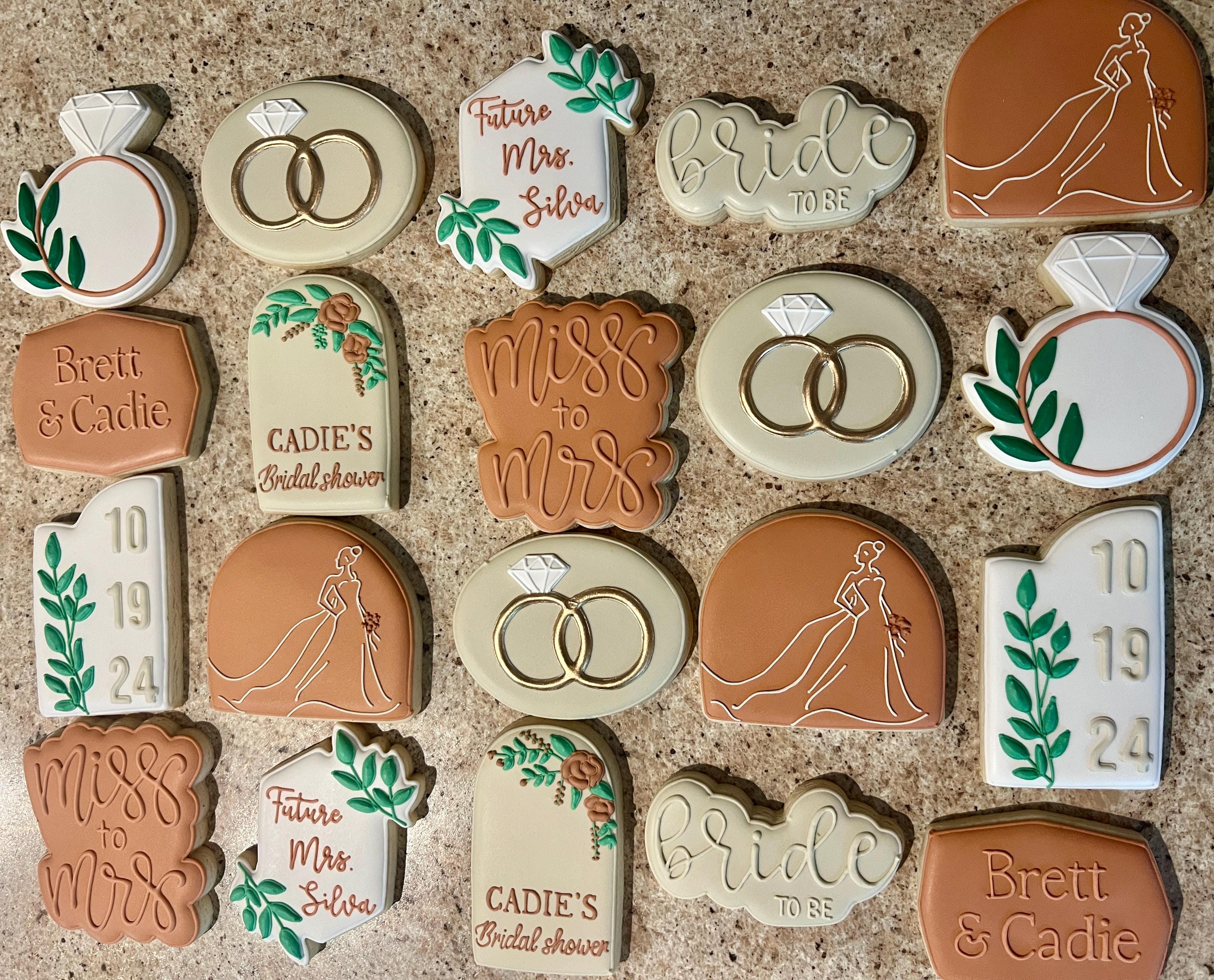 Bridal Shower Cookies/ Wedding Cookies / Bridal Shower Custom Cookies ...