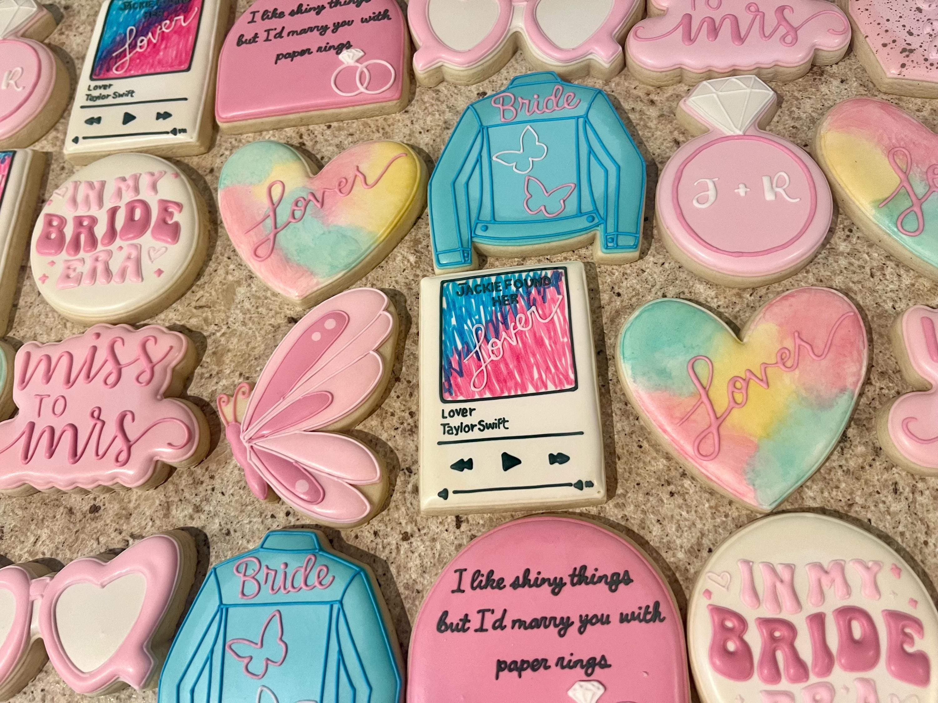 Taylor Swift Bridal Shower Cookies: Custom Wedding Favors - Etsy