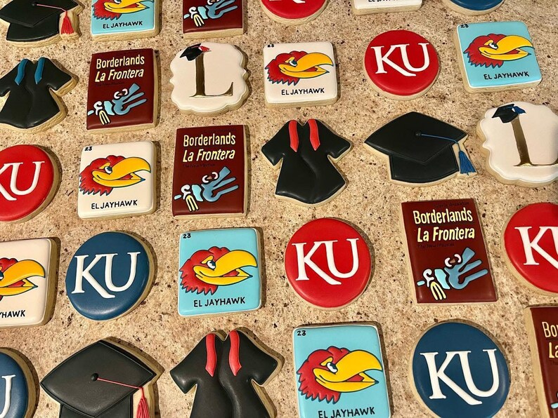 Custom Graduation Cookies: School Logo, Name & Colors (dozen) - Etsy