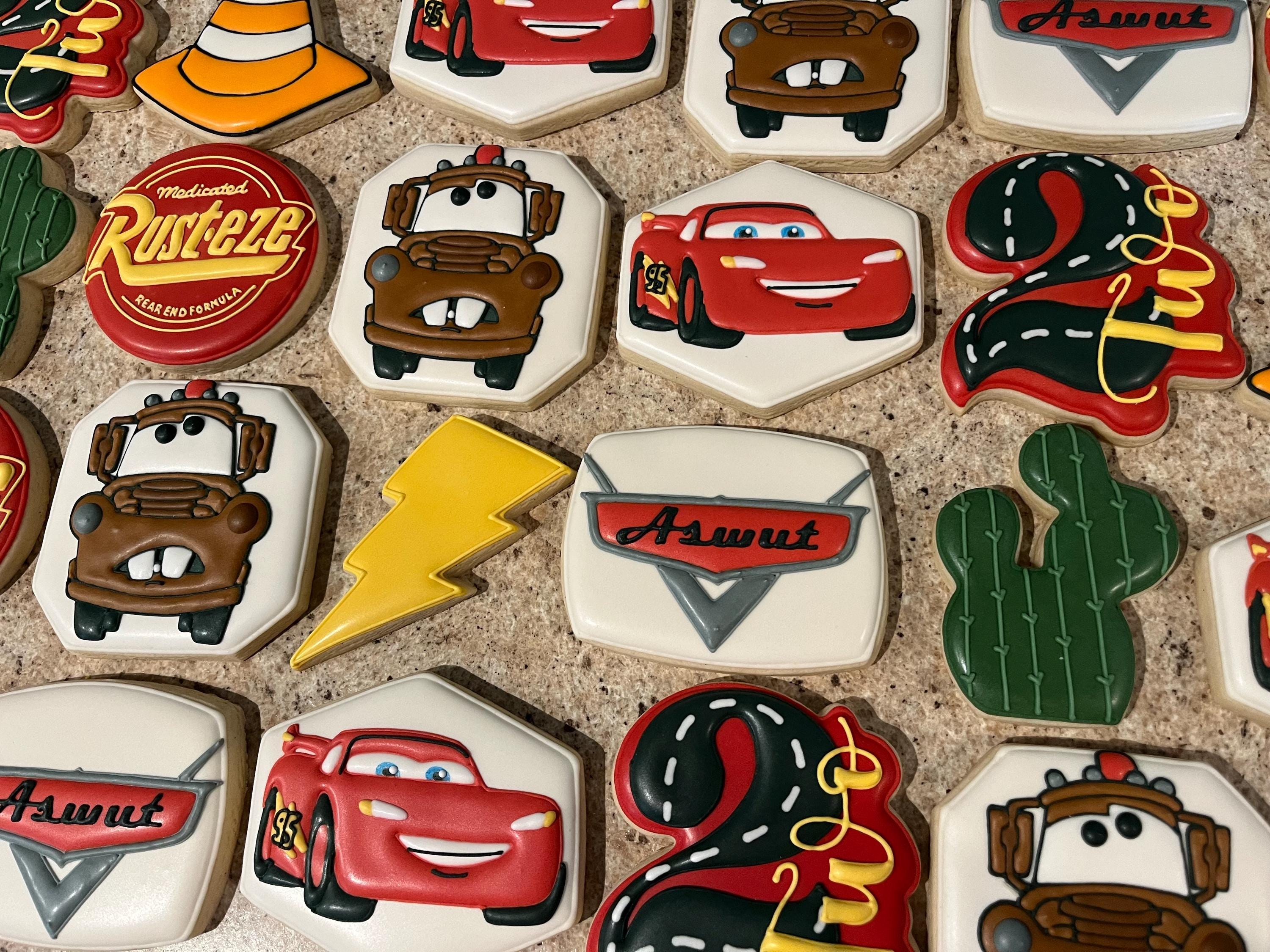 Cars Themed Cookies: Personalized Birthday Favors - Etsy