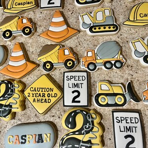 Birthday Cookies / Construction Cookies - Etsy