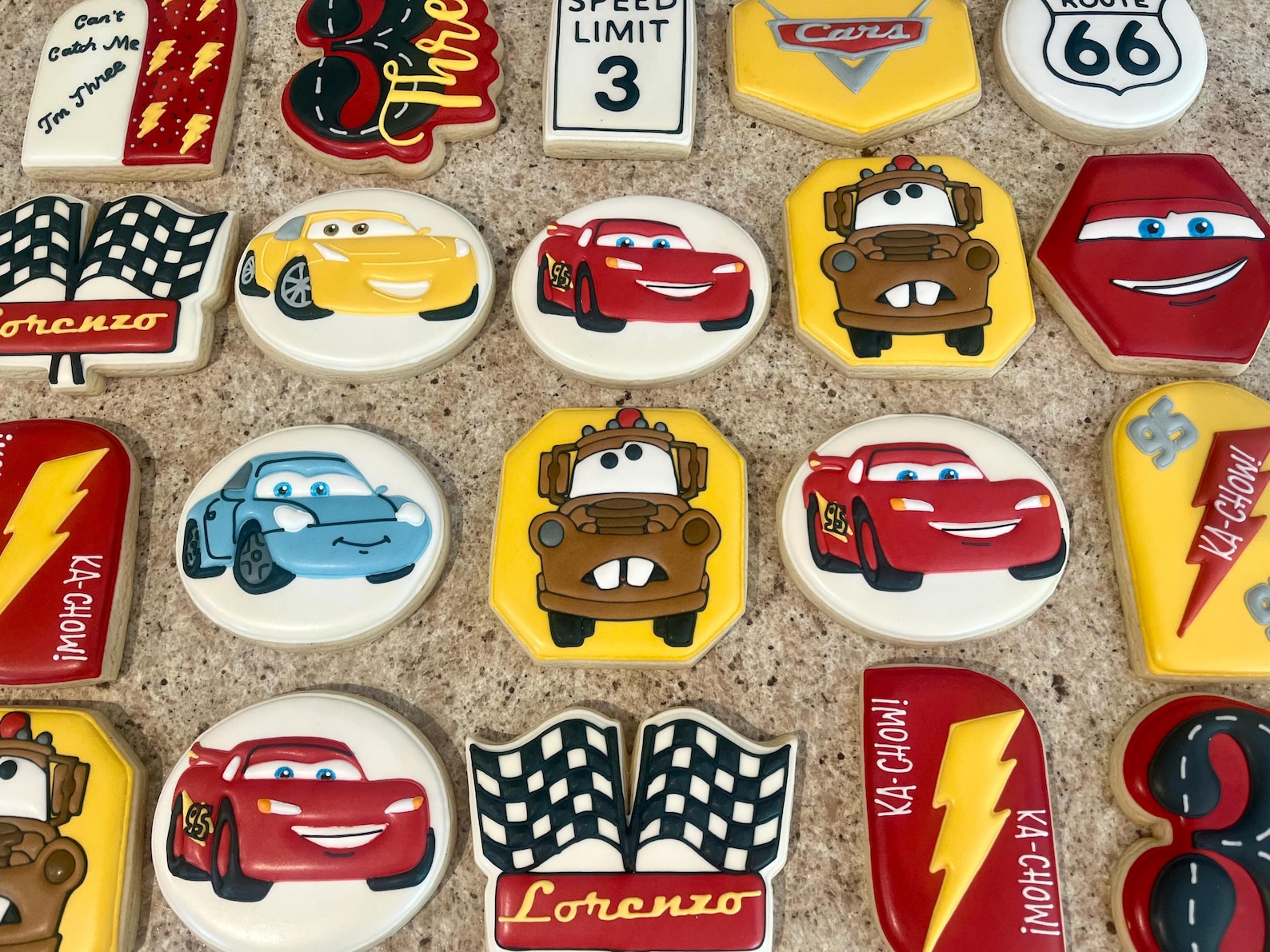 Cars Themed Cookies: Personalized Birthday Favors - Etsy