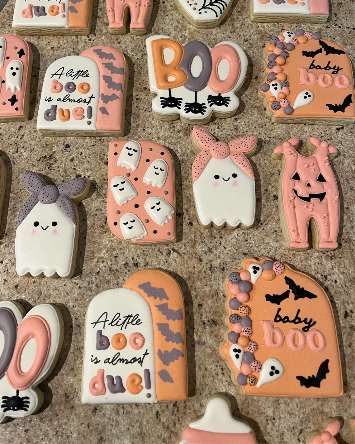 Halloween Baby Shower Cookies: 'A Little Boo is Almost Due' Theme - Etsy