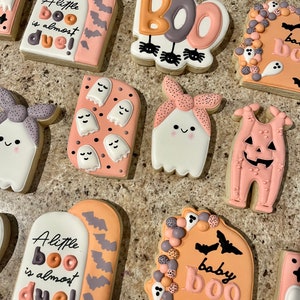 Baby Shower Cookies / Halloween Baby Shower Cookies / Halloween Themed ...