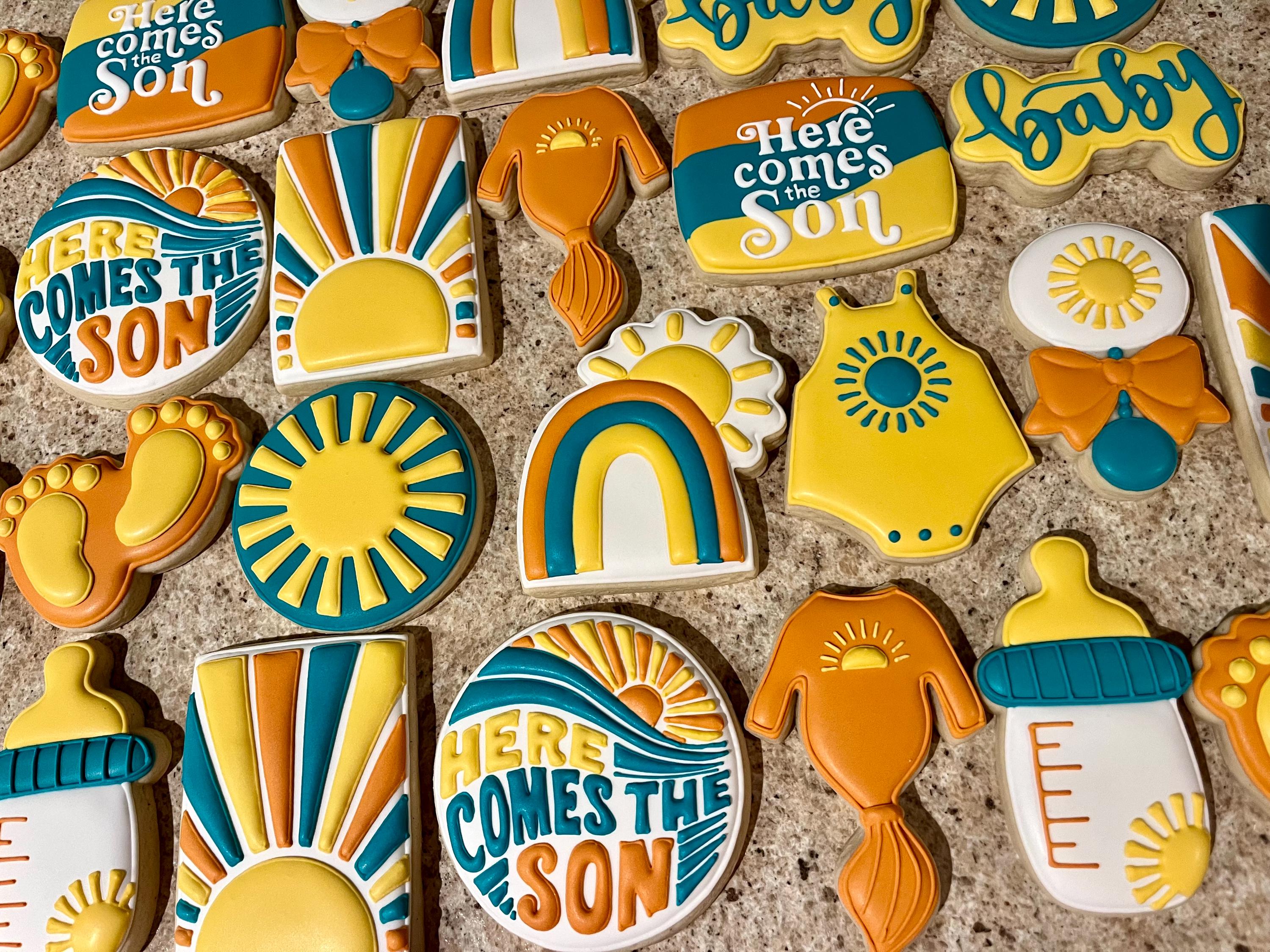 Here Comes the Son Baby Shower Cookies - One Dozen - Etsy