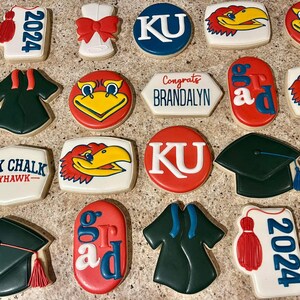 Custom Graduation Cookies: School Logo, Name & Colors (dozen) - Etsy