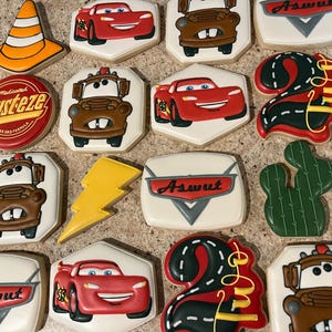 Cars Themed Cookies: Personalized Birthday Favors - Etsy