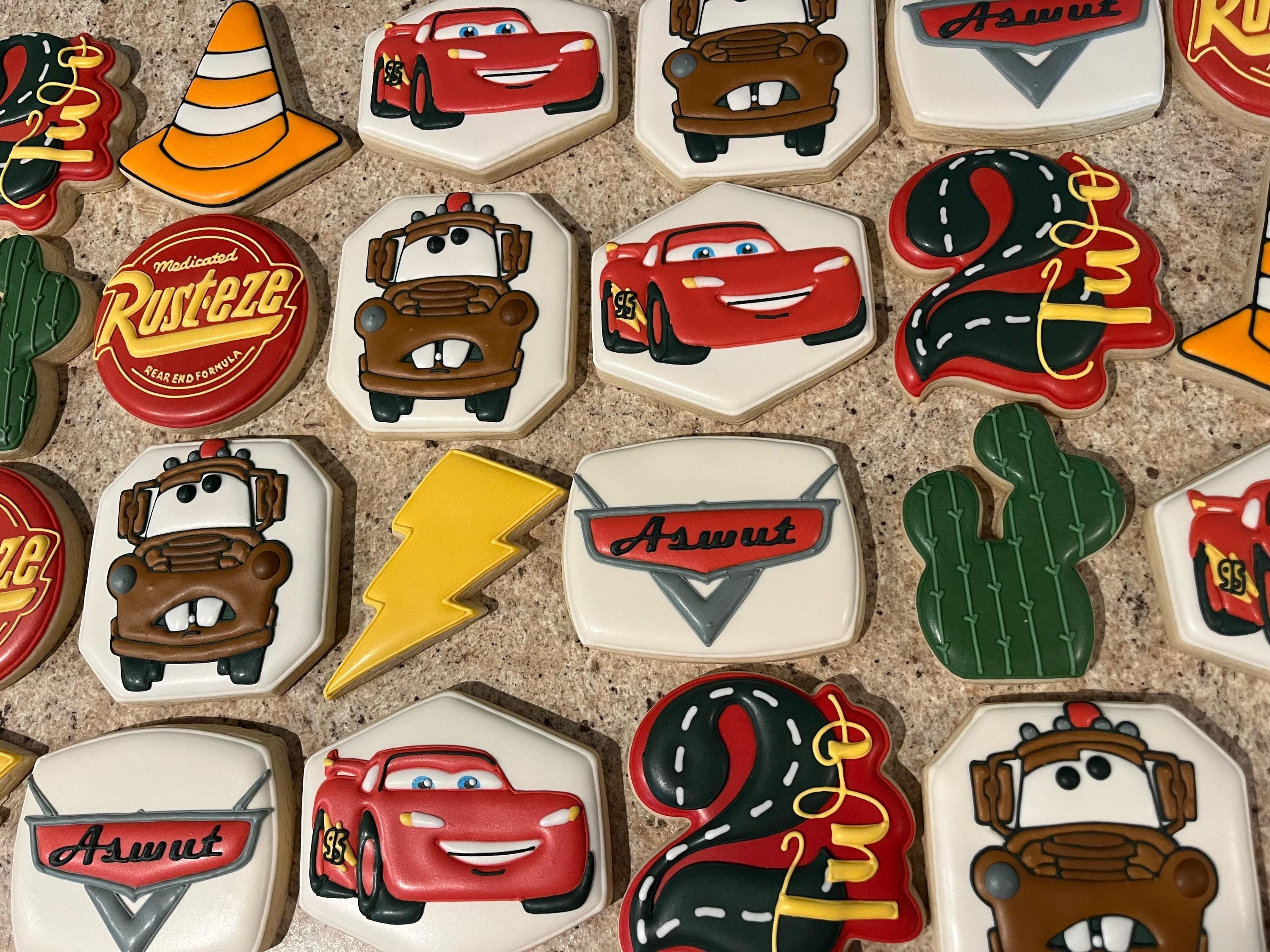 Cars Themed Cookies: Personalized Birthday Favors - Etsy