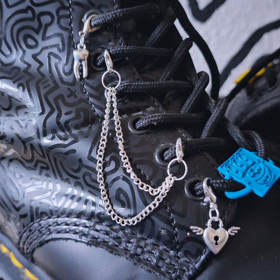 Shoe Chain / Boot Charms / Shoe Clips / Shoelace Charms / Gothic Shoe ...