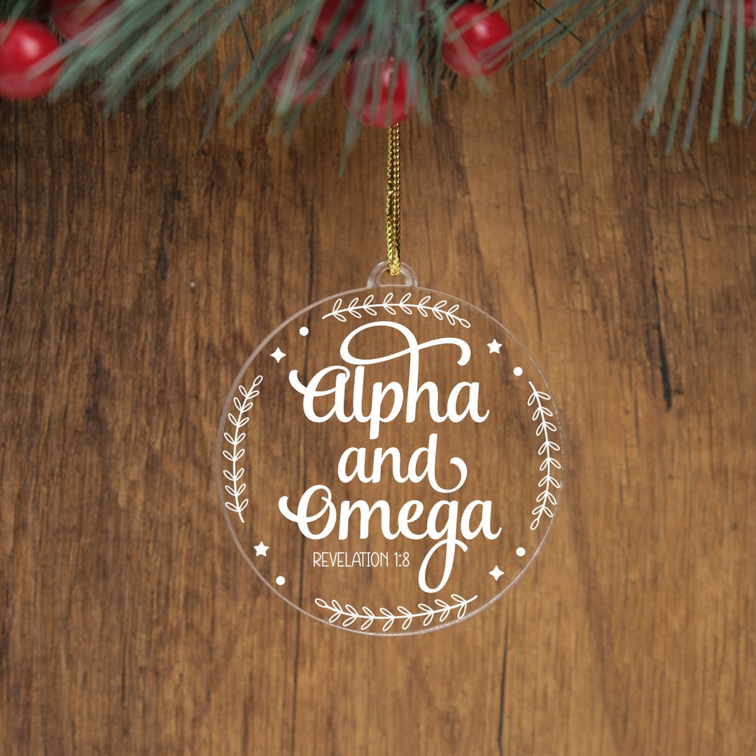 Alpha and Omega Ornament Jesus Christmas Ornament Christian - Etsy