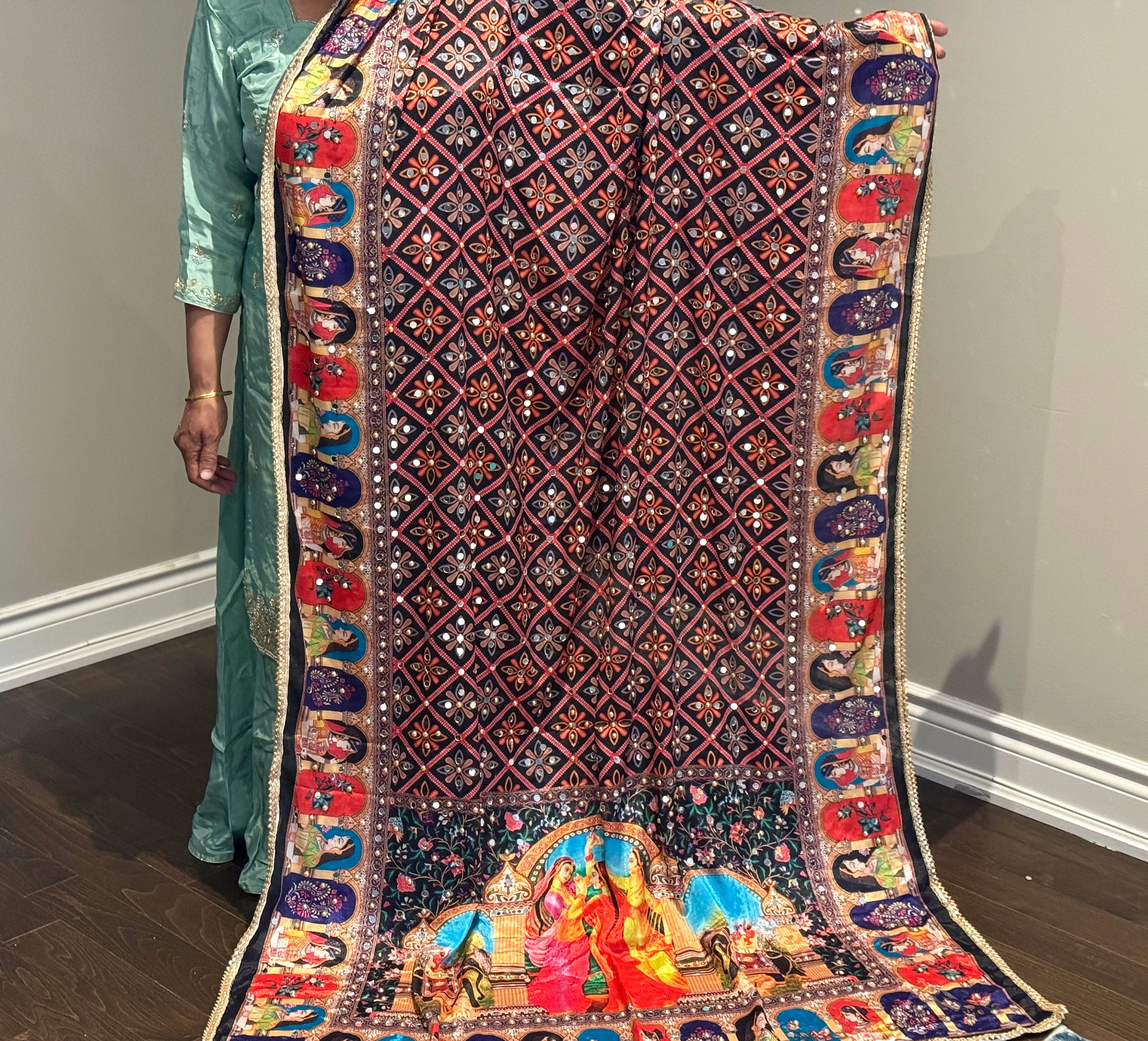 Pakistani Dupatta Indian Duppatta Multicolor Phulkari Chunni Chunni ...
