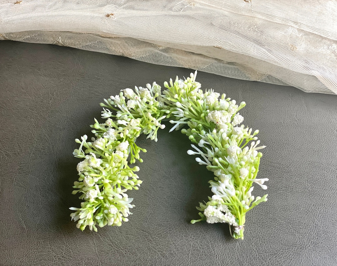 Gajra Babys Breath Gajra Artificial Gajra Mehendi Flowers Henna Hair ...