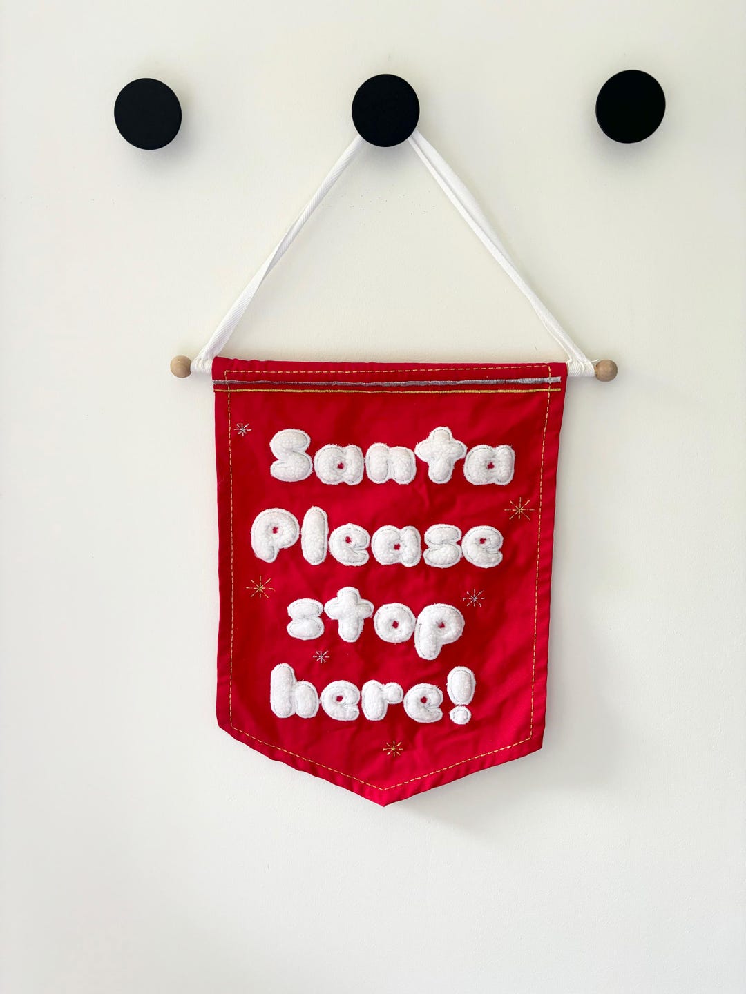 Handmade santa Please Stop Here Sign - Etsy