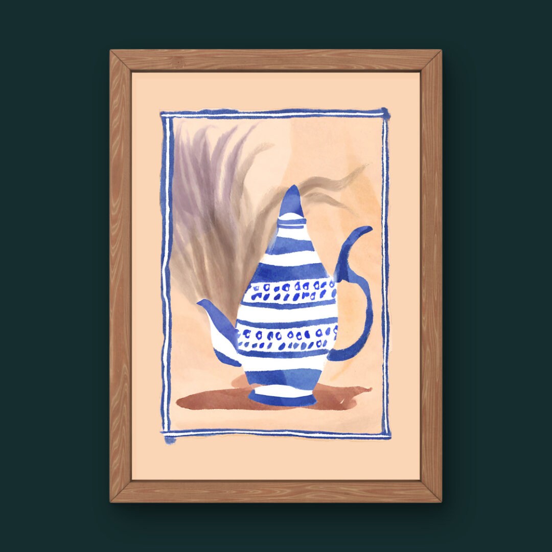 African Teapot Poster - Etsy
