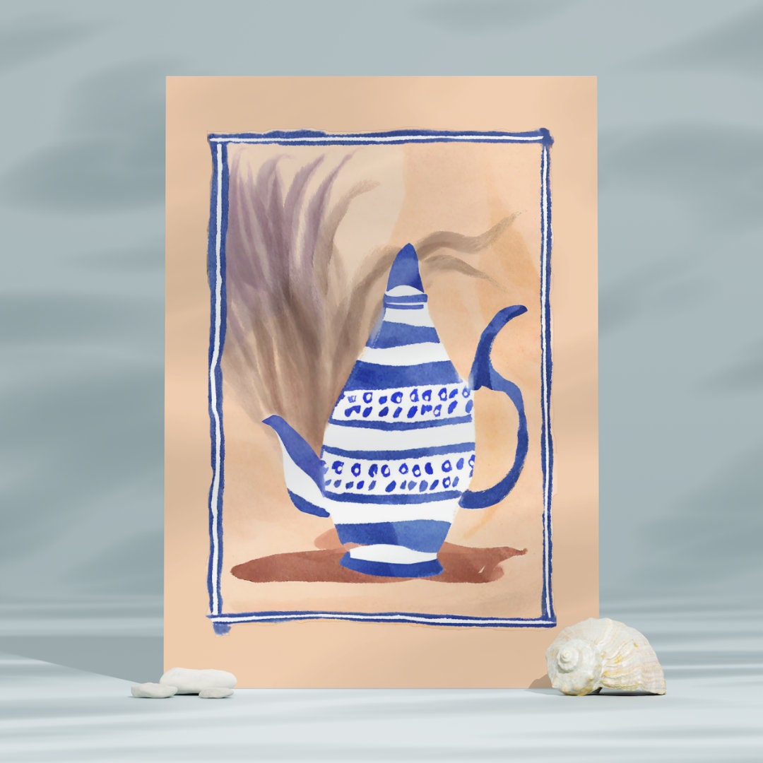 African Teapot Poster - Etsy