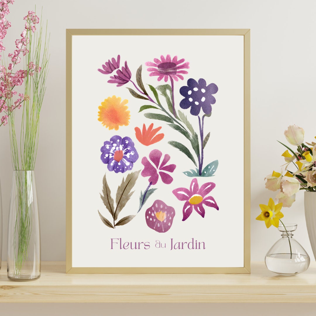 FLEURS Du JARDIN Poster - Etsy