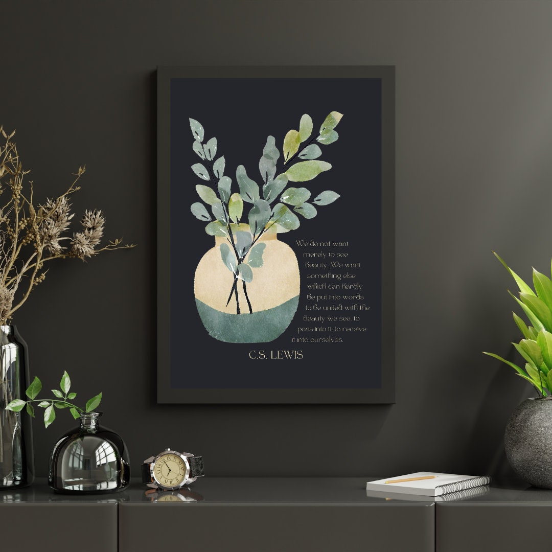 Eucalyptus C.S. Lewis Quote Poster - Etsy