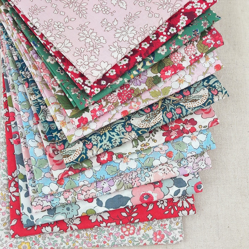 Liberty Fabric Pack Strawberry Patch Tana Lawn™ Quilting Cotton Charm ...