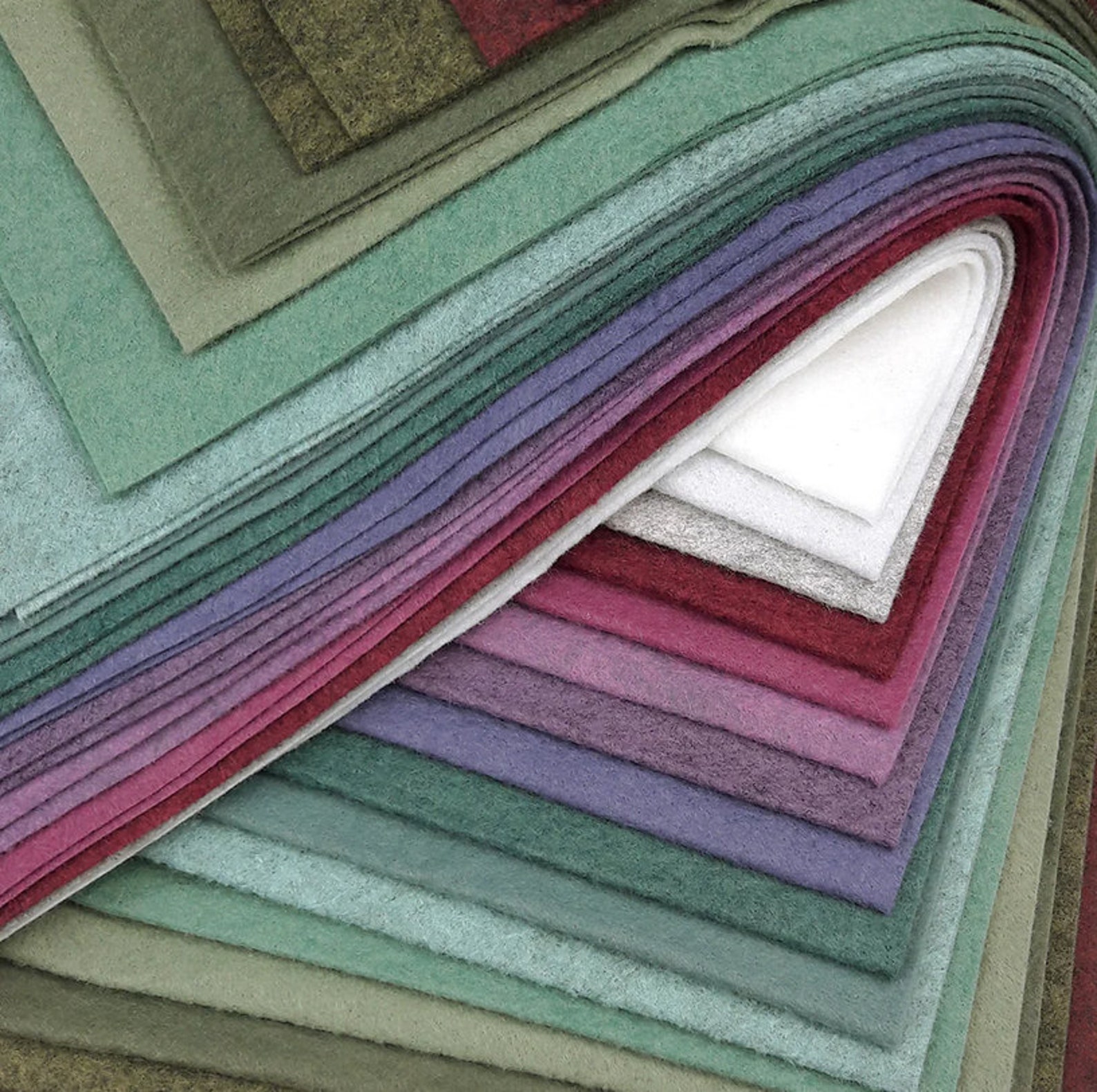 Wool Felt Sheets 22cm X 45cm Metre Christmas Heathered Marl Shades Red ...