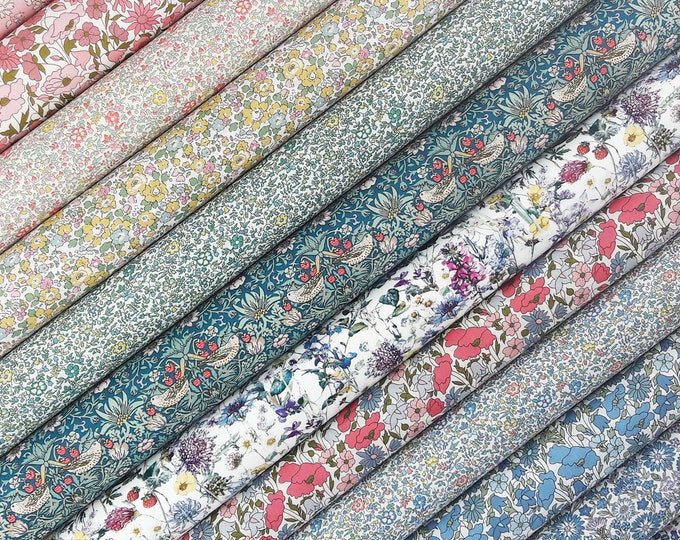 Liberty Fabric Pack Meadow Tana Lawn™ Quilting Cotton Charm Fat Quarter ...