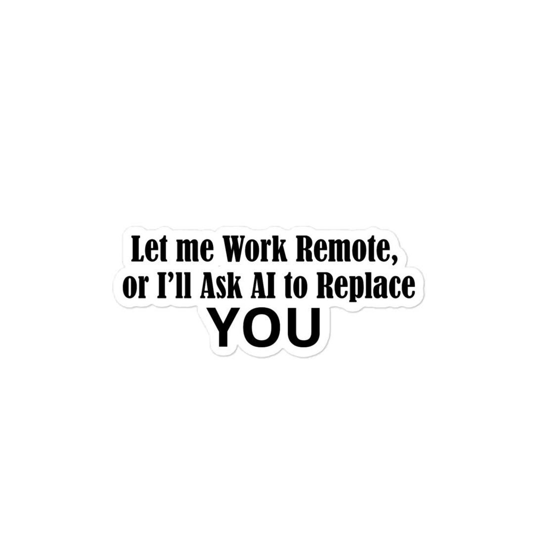Funny Remote Work Vinyl Sticker – Anti-rto, Tech Laptop Decal - Etsy