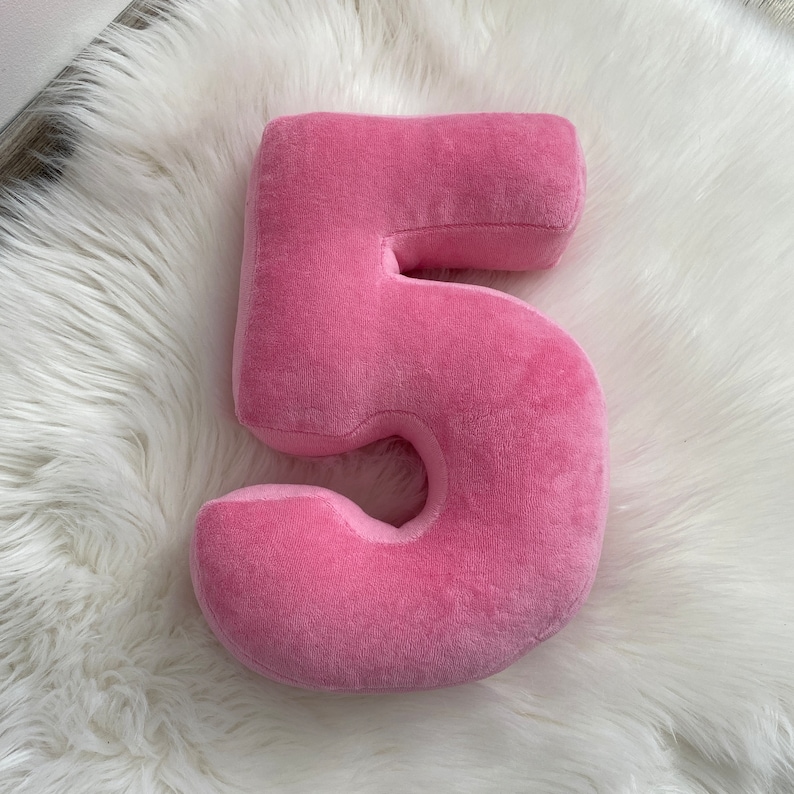 Colorful Number Pillow, Fabric Number Decoration, Personalized Number ...