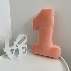 Colorful Number Pillow, Fabric Number Decoration, Personalized Number ...