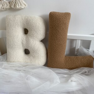 Ivory Pillow Letters, Alphabet Pillow, Initial Letter, Faux Fur Pillow ...