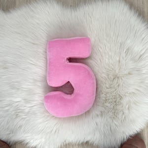 Personalized Pink Velour Letter Pillow: Custom Monogram Initial - Etsy