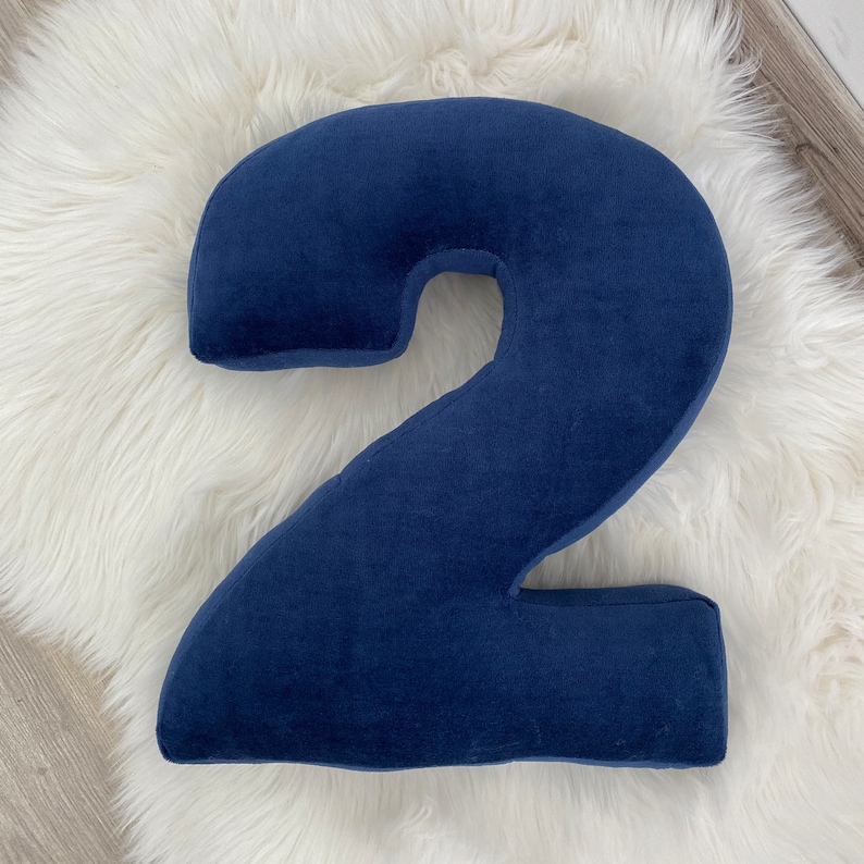 Velour Number Pillow: Personalized Kid Room Decor - Etsy