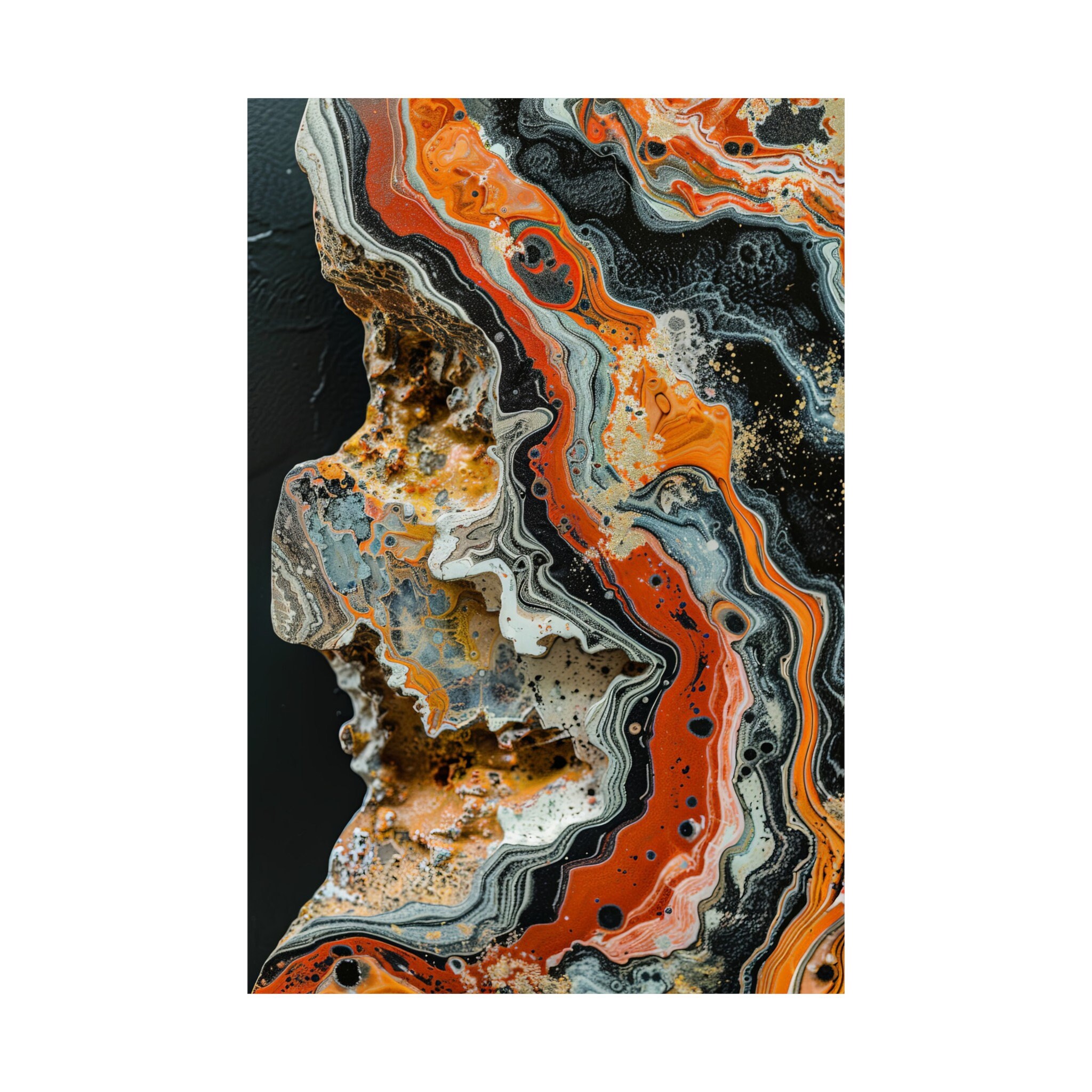 Volcanic Eruption Abstract Poster Dynamic Lava Flow Art Poster - Etsy