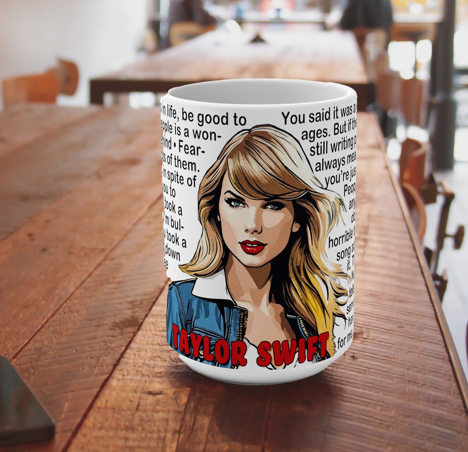 TAYLOR SWIFT Mug With Quotes and Lyrics From Her Life and Music in a ...